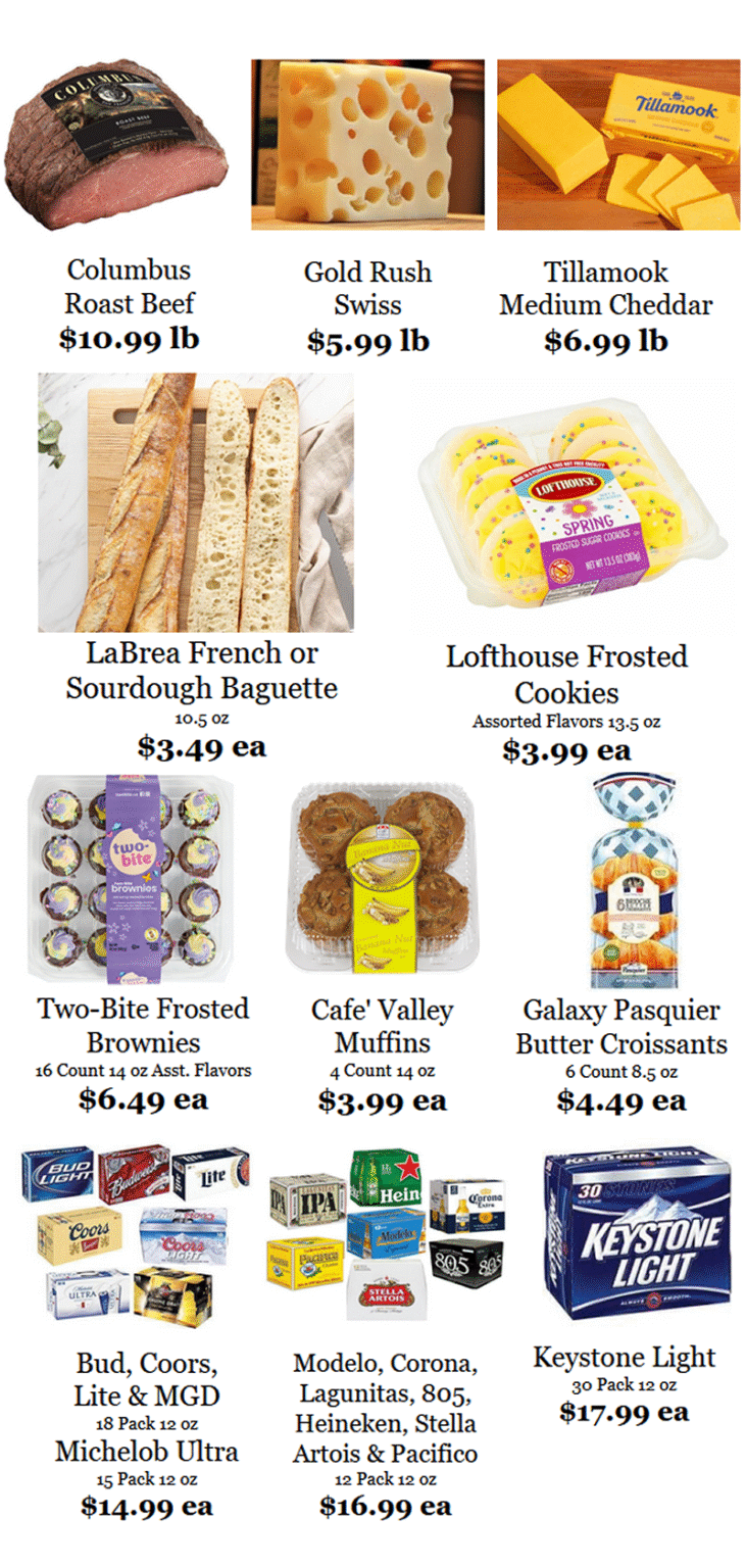 Weekly Specials - Angeles Camp Favorite Grocery STore